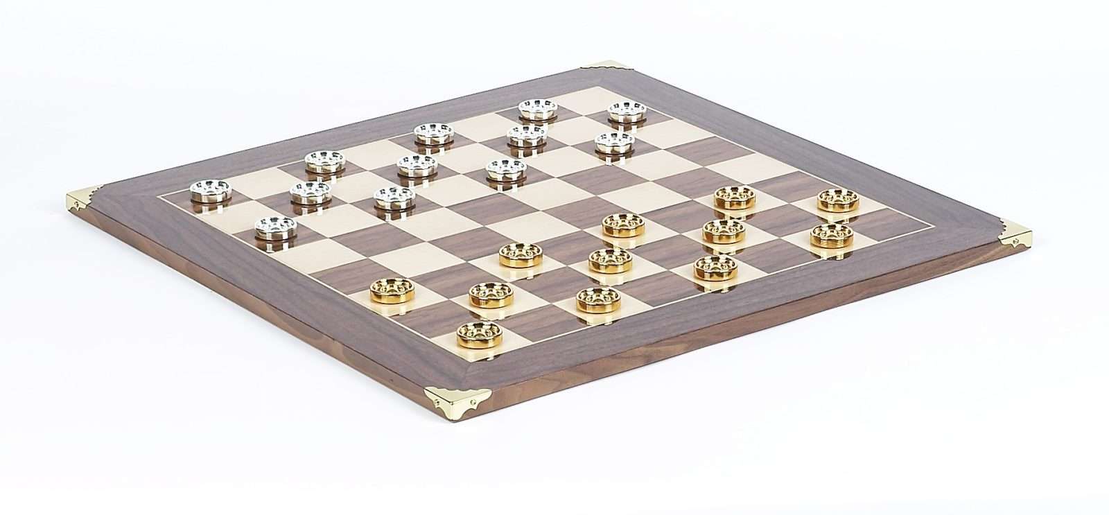 Quality Games TX | Chess Sets | HoustonGold Checkers: Solid Brass 24kt ...